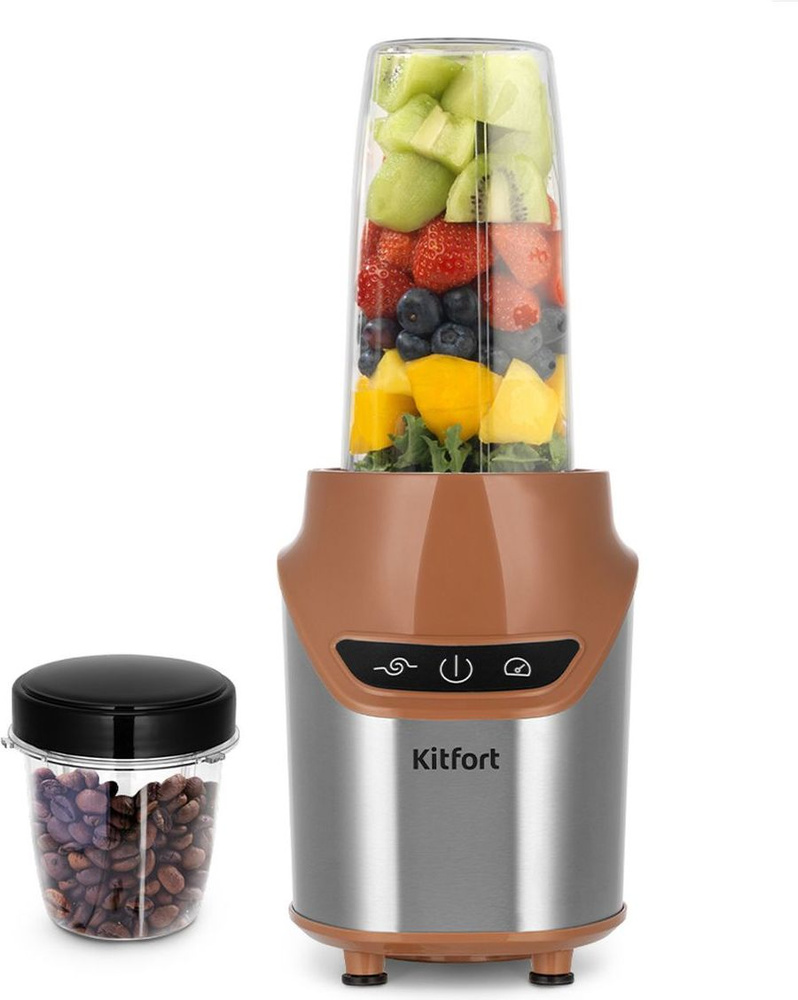 Kitfort КТ-3521 Блендер стационарный, 1200 Вт, коричневый, серебристый купить на OZON по низкой ...