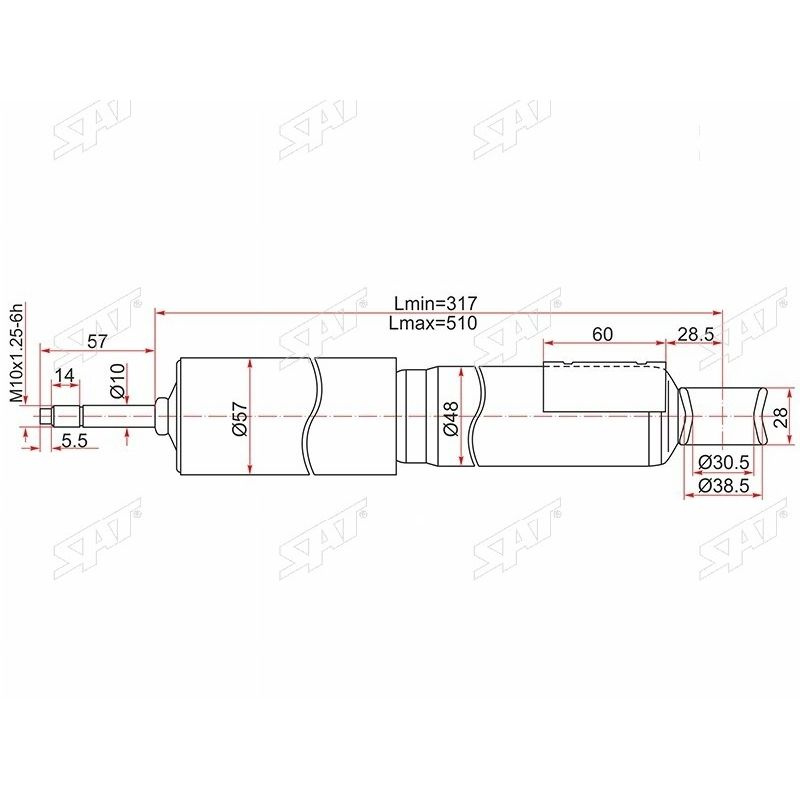 IPSAIP_ST-48531-69527 Амортизатор задний TOYOTA LAND CRUISER PRADO 90 ...