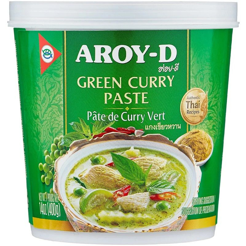 GREEN CURRY PASTE, AROY-D (Паста карри ЗЕЛЁНАЯ, АРОЙ-Д), 400 г ...