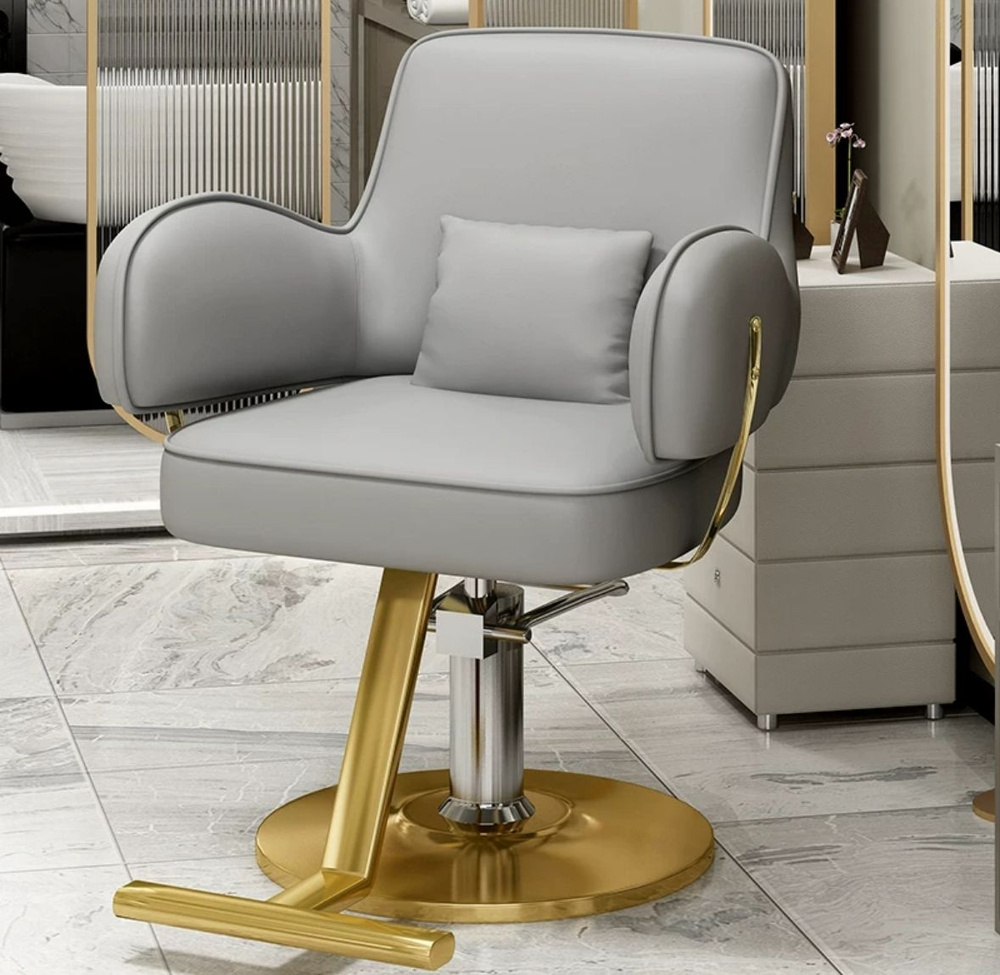 Парикмахерское кресло , гидравлика, Легкая роскошь, золотая купить на ...