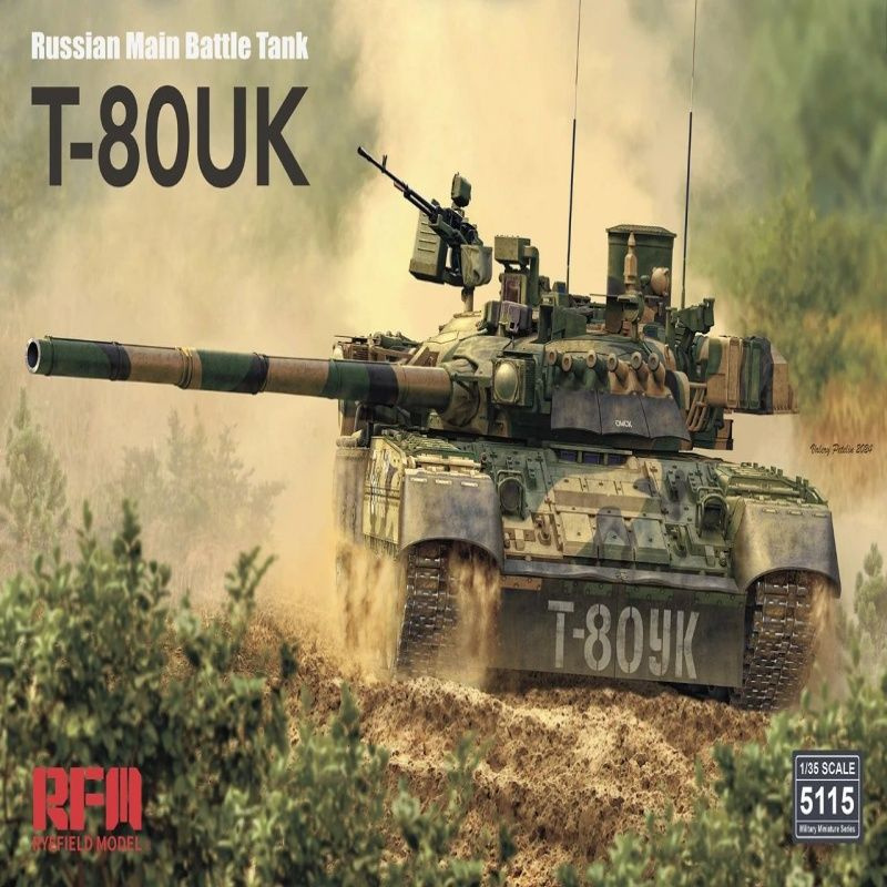 Rye Field RFM 5115 1/35 Русский Основной боевой танк T80UK Модель танка ...