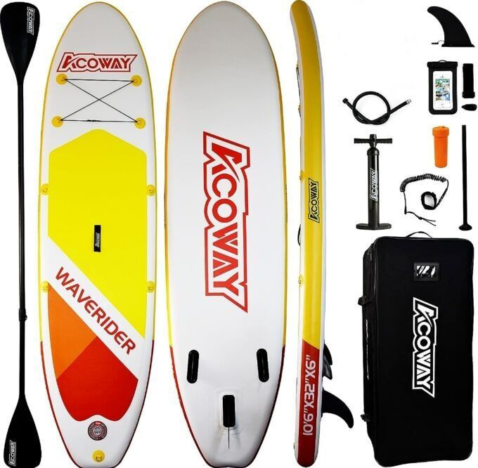 Сап-борд ACOWAY Ride Orange (320x80x15см, насос, весло, плавник, лиш, рюкзак) - купить с ...