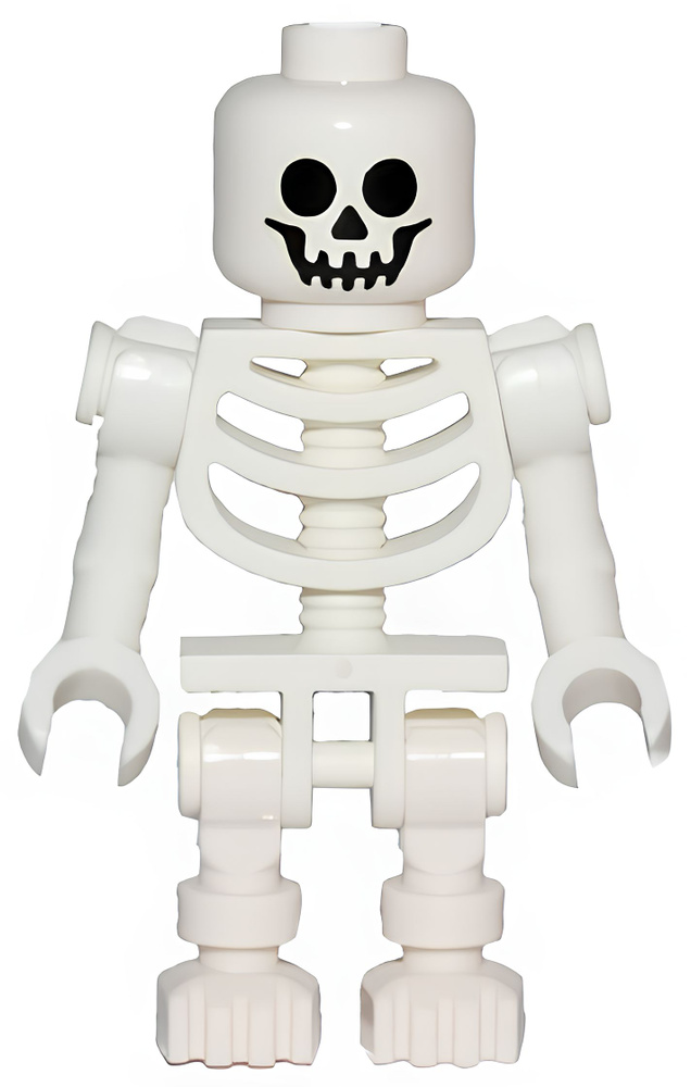 Минифигурка Lego Skeleton - Standard Skull, Bent Arms Vertical Grip ...