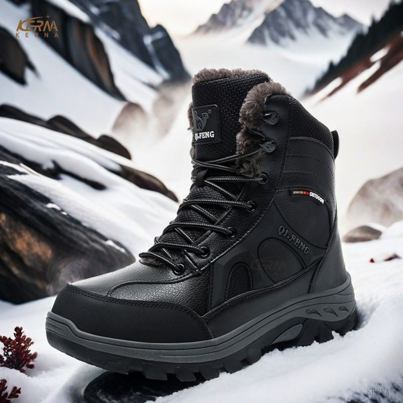 Ботинки дезерты Мужской, Женский KERNA черный, размер 42 Зима D Шнурки Без каблука Бант Россия ...