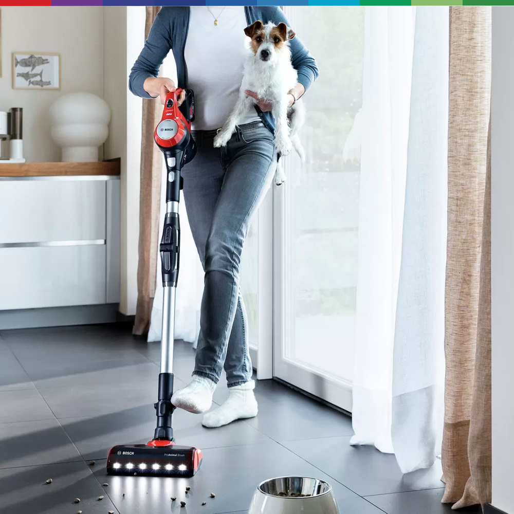 Пылесос вертикальный беспроводной 2в1 Bosch BCS711PET, безмешковый ...