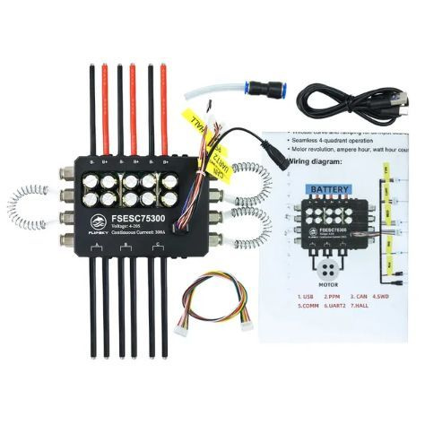 Контроллер FSESC 75300, 84V 350A ESC Vesc, мод. Flipsky купить на OZON ...