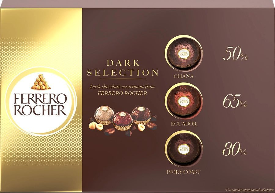 Конфеты FERRERO ROCHER Dark Selection, 187,5г купить на OZON по низкой ...