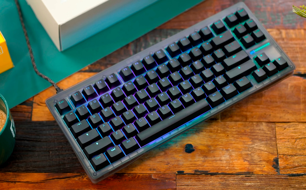 Wooting Игровая клавиатура проводная 80HE Ghost, Английская раскладка ...