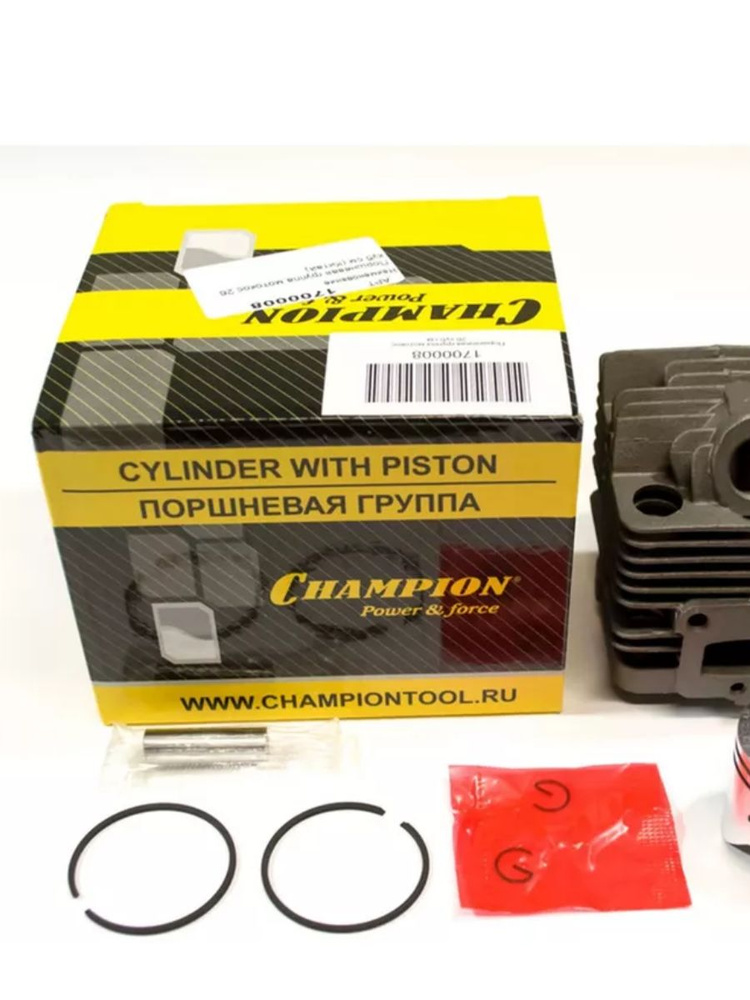 Поршневая группа для мотокос 26 куб.см (без прокладок), IGP Champion 1700008 купить на OZON по ...