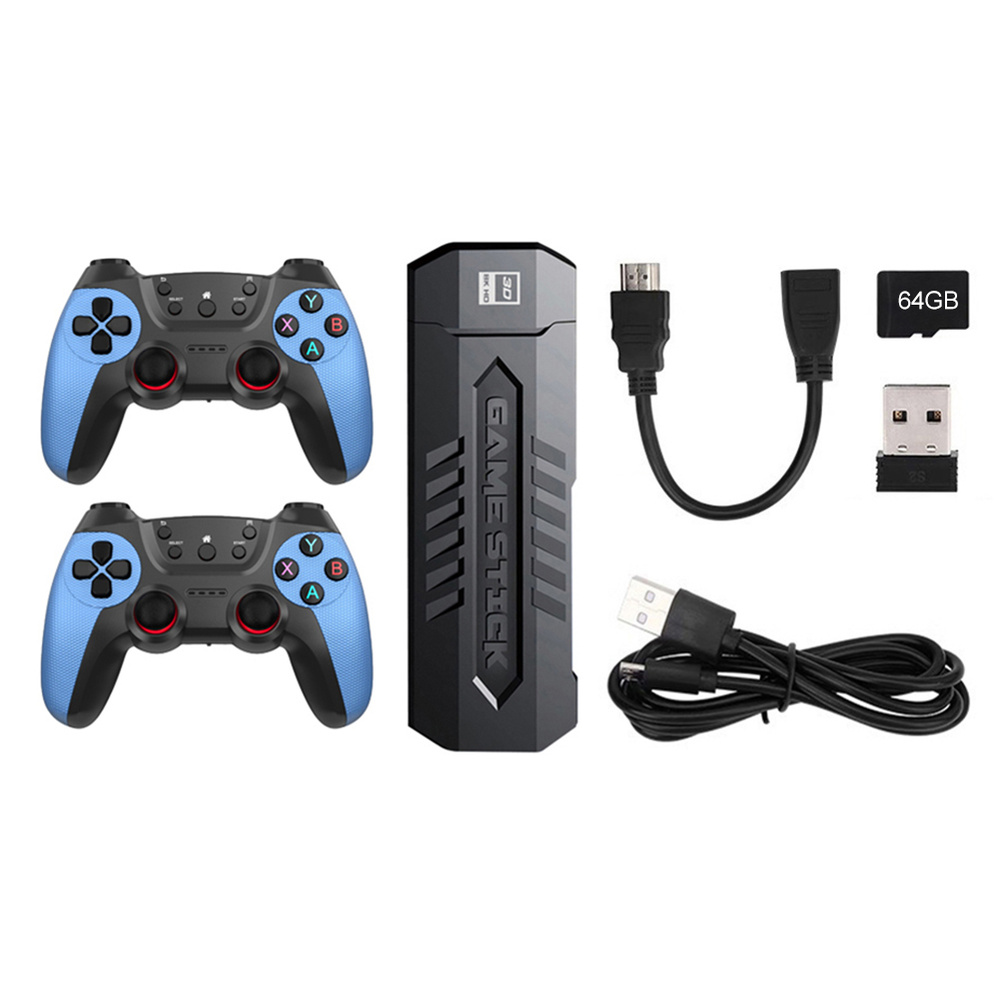 Игровая консоль 4K HD, два беспроводных контроллера 2.4G купить на OZON по низкой цене (1906289155)