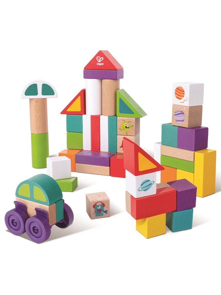 Деревянный конструктор "Космические приключения" HAPE, 50 элементов купить на OZON по низкой ...