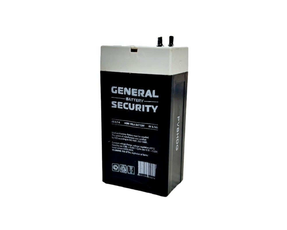 Аккумулятор 4v-0,7Ah GS, (4v-1Ah) General Security, свинцово-кислотный ...