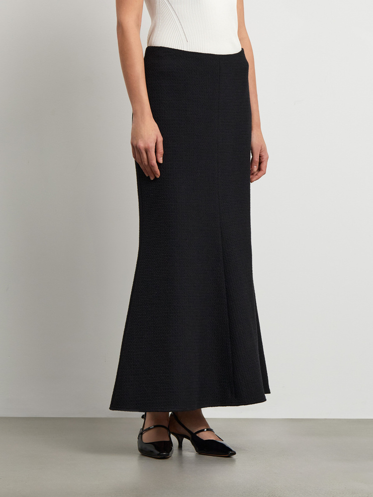 Юбка Женский EMKA черный, размер 46 Молния Макси Однотонный На любой сезон А-силуэт, рост 170 ...