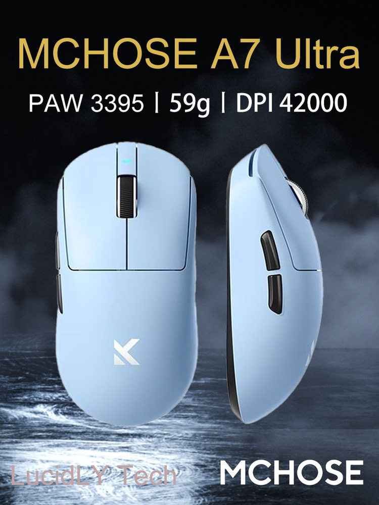 Игровая мышь беспроводная MCHOSE беспроводная A7 , голубой,MCHOSE A7 Ultra купить c доставкой на ...