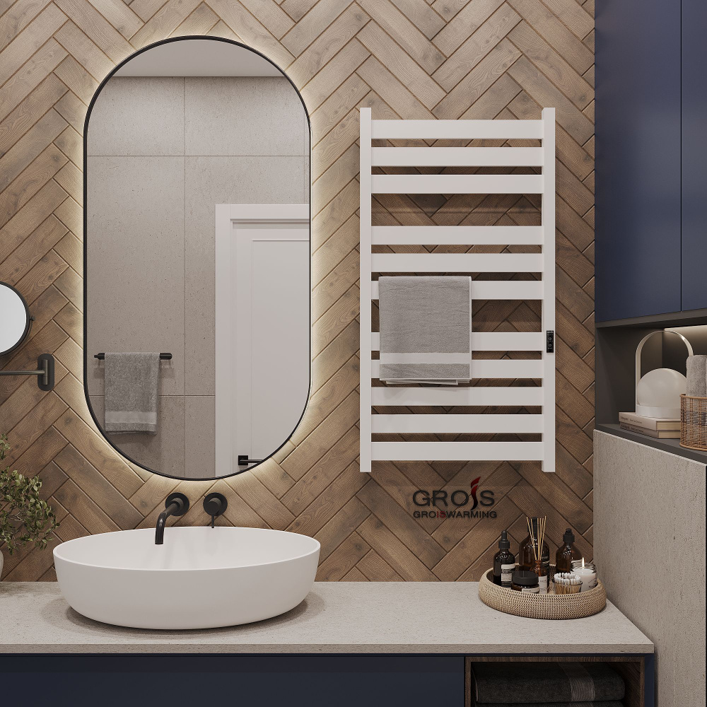 Grois Полотенцесушитель Электрический 530мм 1000мм форма Лесенка купить ...