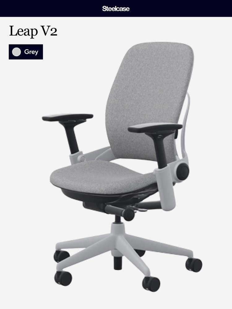 Кресло Steelcase Leap V2, цвет Grey купить на OZON по низкой цене ...