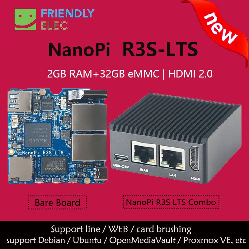 Friendly NanoPi R3S-LTS 2+32 Мини - мягкий маршрутизатор с Android Rockchip RK3566 купить на ...