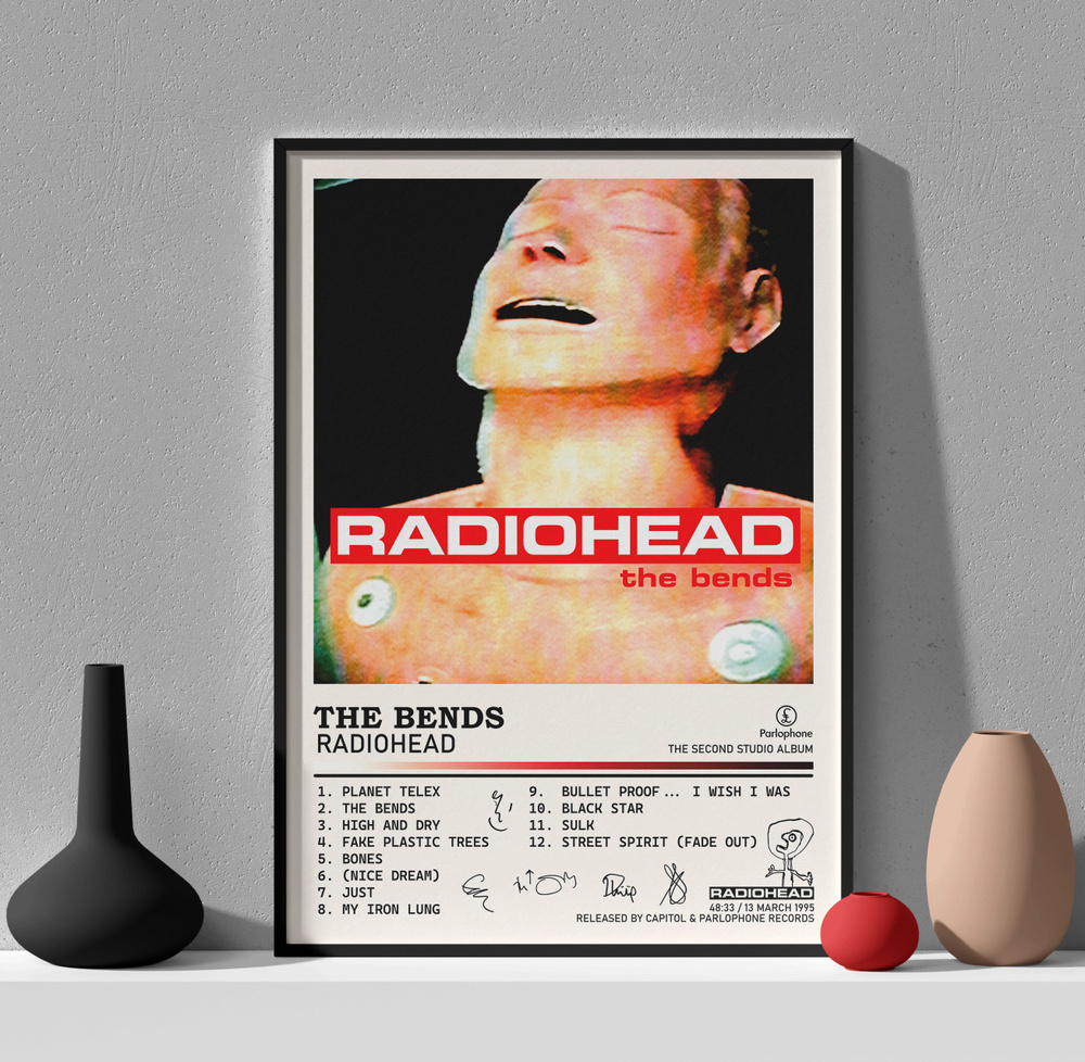 Постер Музыка, Надпись Radiohead The Bends, 40 30 купить c доставкой на ...