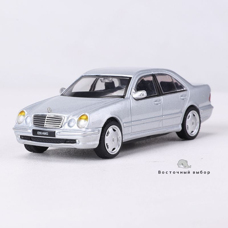 Коллекционная Модель 1:64 Металл Benz E55 AMG W210 Silver Классический ...