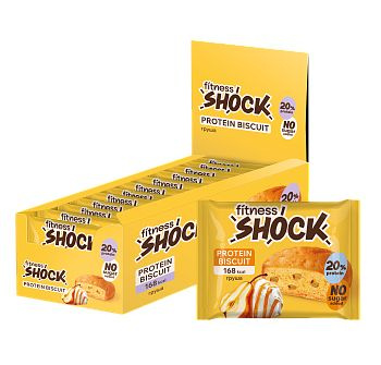 Протеиновое печенье без сахара Fitnes SHOCK Biscuit по 40 г 10 шт (Вкус ...