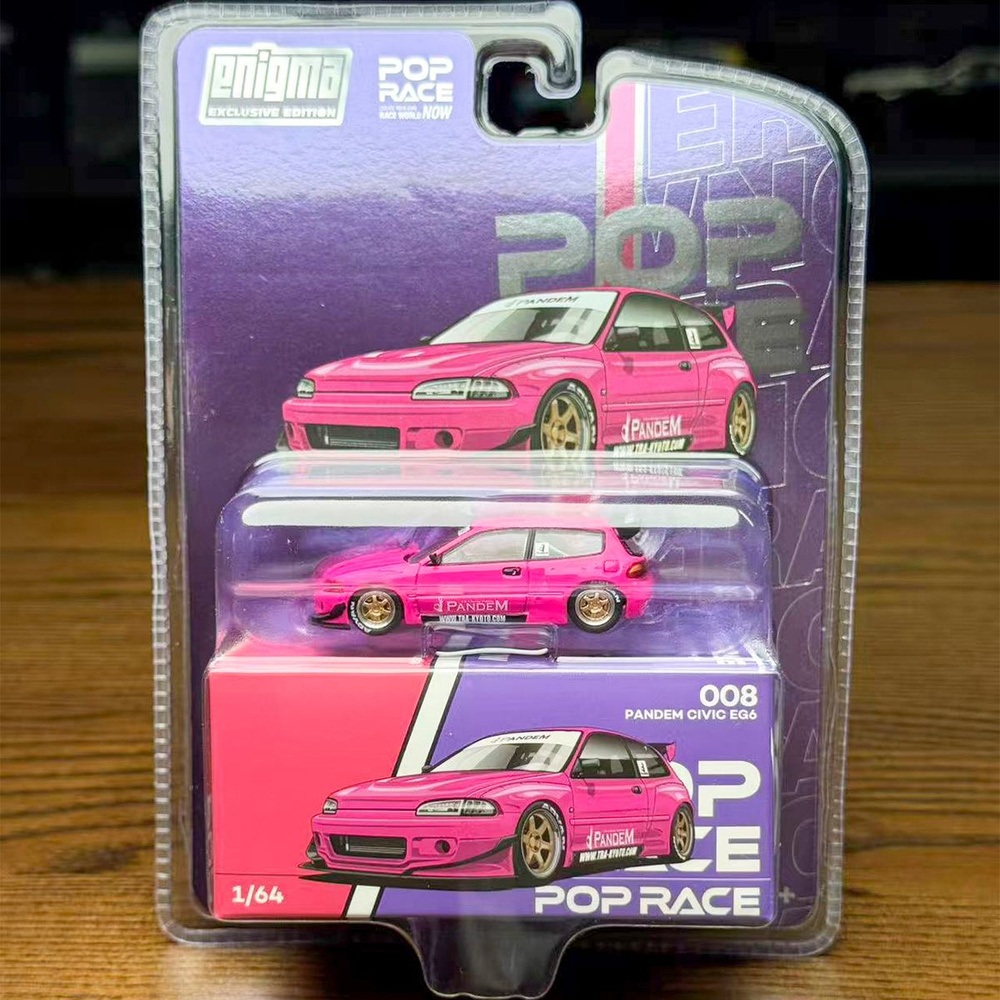 POP Race 1:64 Honda Civic EG6 Mk5 Pink Легковая модель автомобиля ...