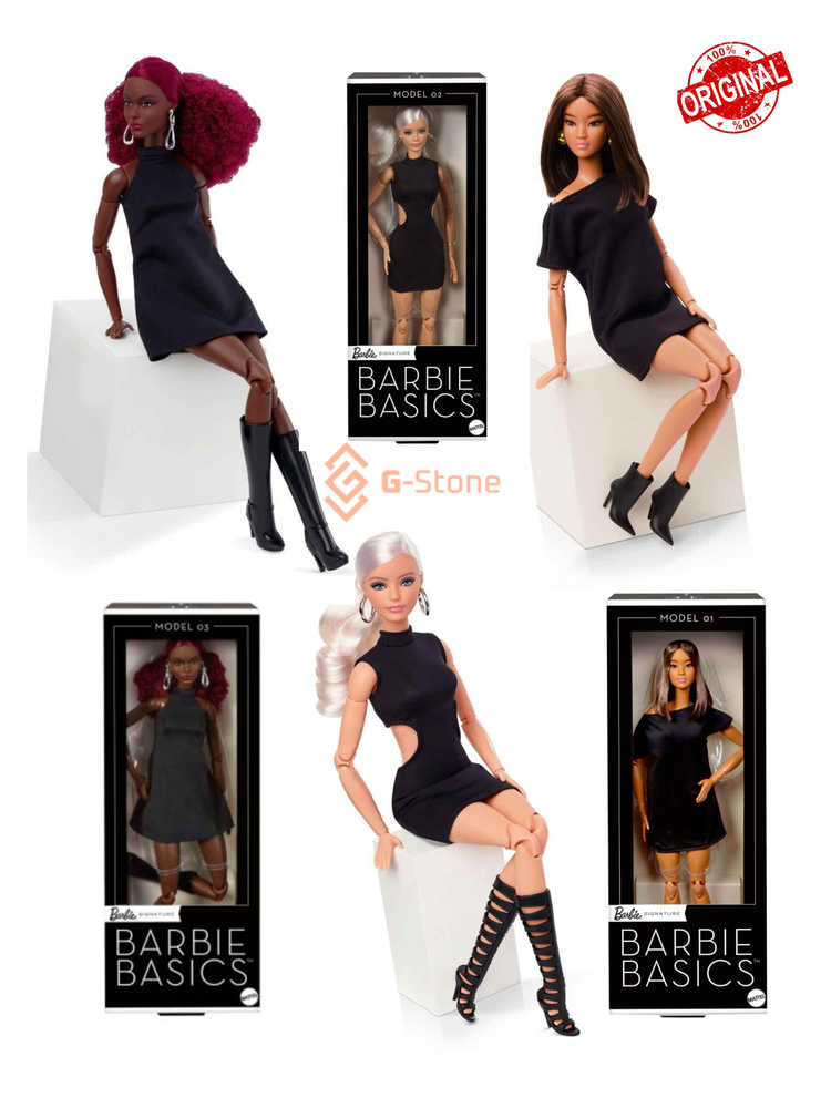 Кукла Barbie Basics 2025 Иконическая коллекция, набор из 3 кукол (JBH71 ...