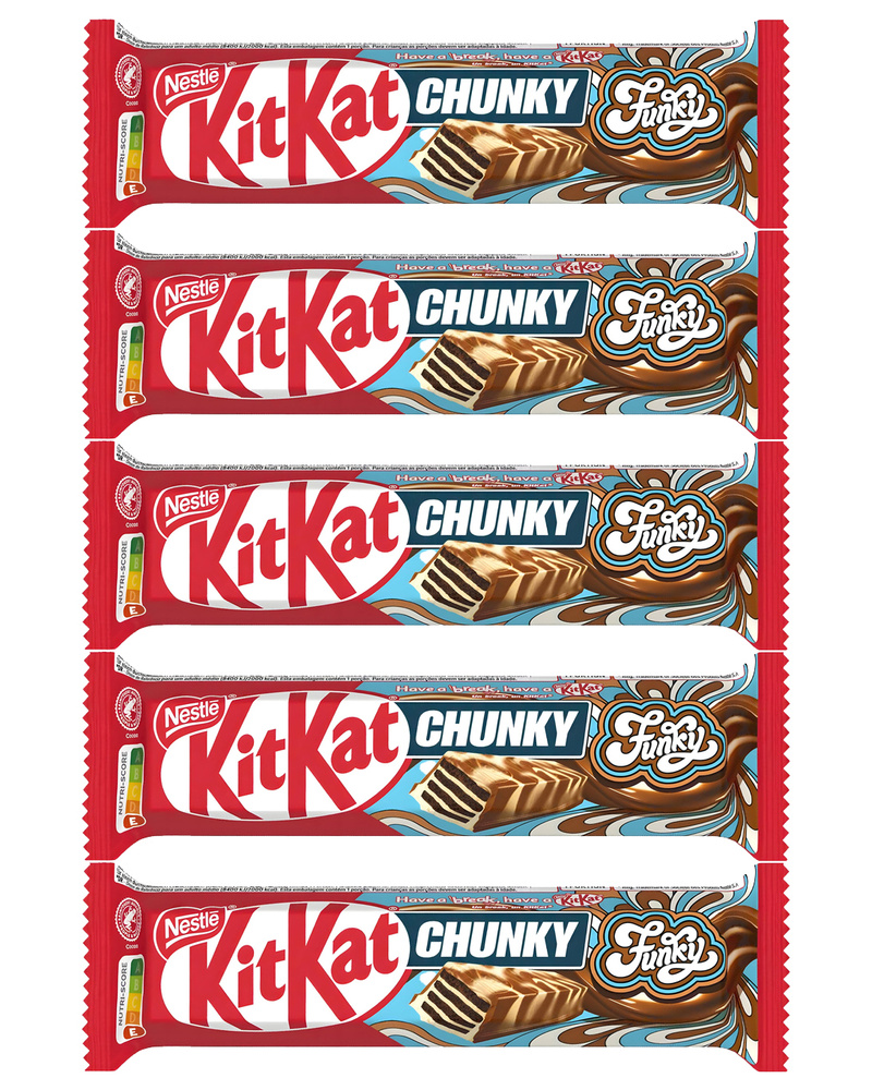 Батончик вафельный KitKat Chunky Funky, 40 г x 5шт купить на OZON по ...