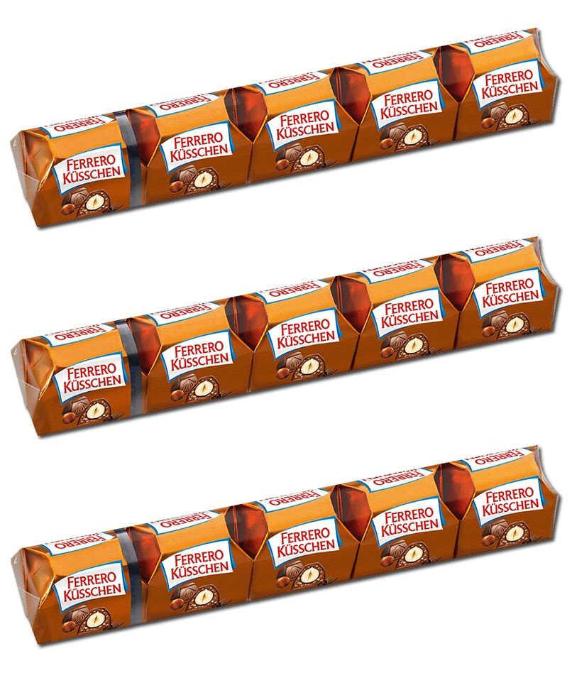 Шоколадные конфеты с фундуком Ferrero Kusschen Ферреро Поцелуи, 3 уп. х ...