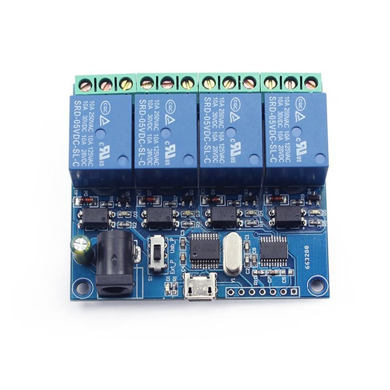 USB Relay Module 4 Channel LCUS-4 Интеллектуальный Реле Управления ...