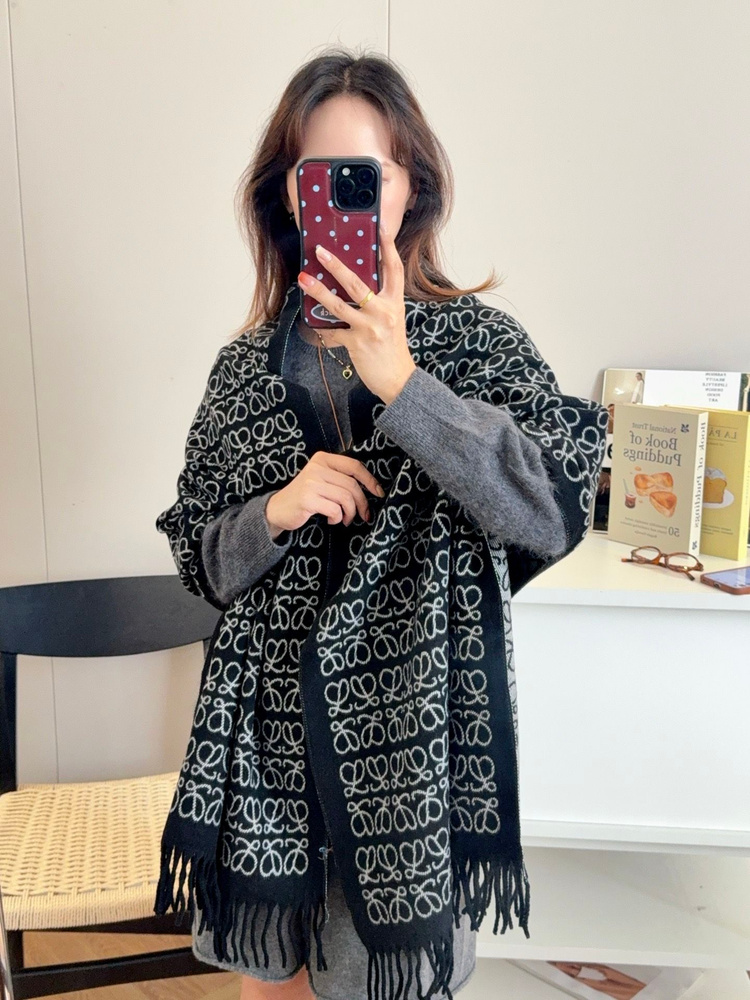 Шарф снуд LOEWE Модный теплый шарф купить на OZON по низкой цене ...