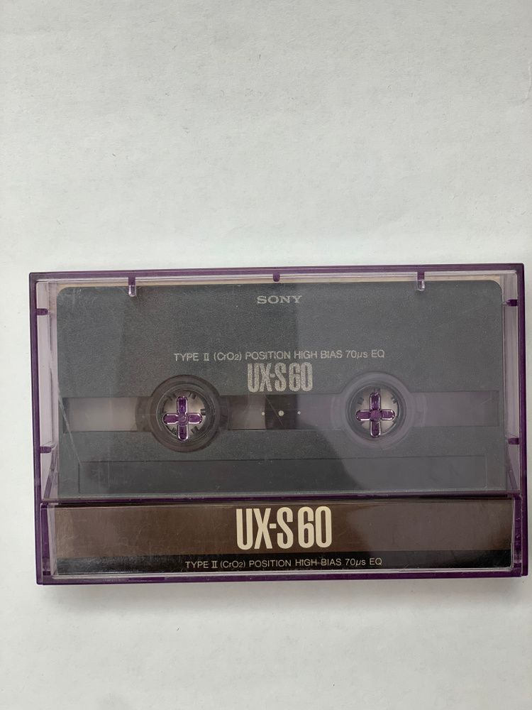 Sony UX-S 60 премиум хромовая (Type II) аудиокассета из Японии до 1998 ...