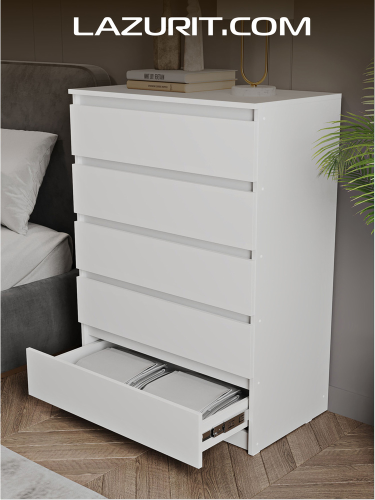 Комод LAZURIT мебель Взрослая, Детская Эльбрус, 80.1x46x111 см, 5 ящ ...