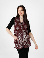 Жилет Женский SAFI&AMI Collection белый, черный нюд Трикотаж, размер 48 Карманы прямой ...