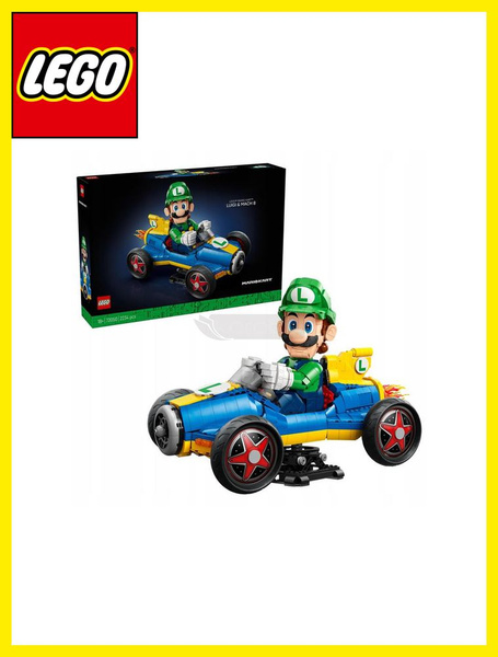 LEGO 72050 Super Mario: Mario Kart - Луиджи и Mach 8, набор кубиков 18 ...
