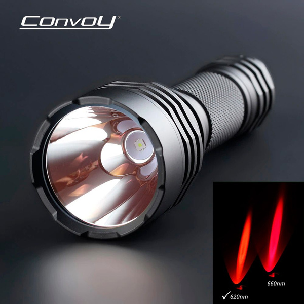 Фонарь Convoy C8+ OSRAM 1100-Люмен, красный свет 620nm купить на OZON по низкой цене (1310380677)