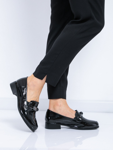 Лоферы Женский Ascalini черный кристалл, размер 43 Стандартный низкий (до 4 см) На любой сезон 9 ...