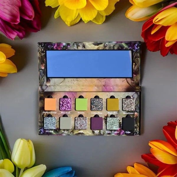 ENSLEY REIGN 12-цветная палитра теней для век "хамелеон", мигающая, -Flutter купить на OZON по ...