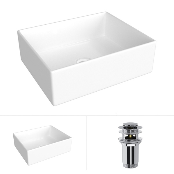 Накладная раковина для ванной Helmken 51848000 комплект 2 в 1: раковина на столешницу ...