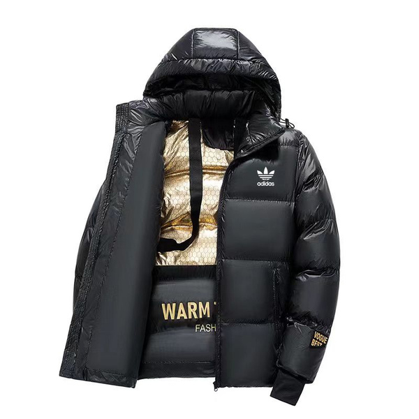 Пуховик Мужской, Женский adidas Originals черный Полиэстер, размер 48 ...