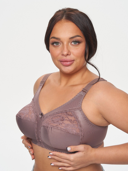 Бюстгальтер Женский BLISSENSE мягкая чашка без каркаса, без косточек, размер 90H коричневый ...
