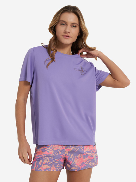 Рашгард Женский Termit фиолетовый, размер 48, 46 Синтетика свободный Пляжный УФ-защита купить c ...