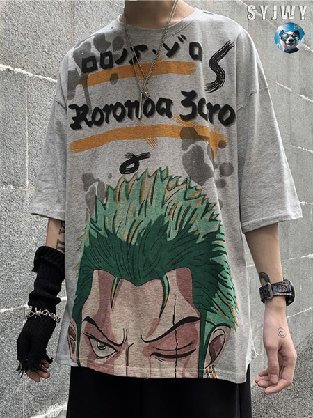 Футболка Мужской, Женский SYJWY серый Короткий, размер 54 Хлопок Логотип свободный Повседневный ...