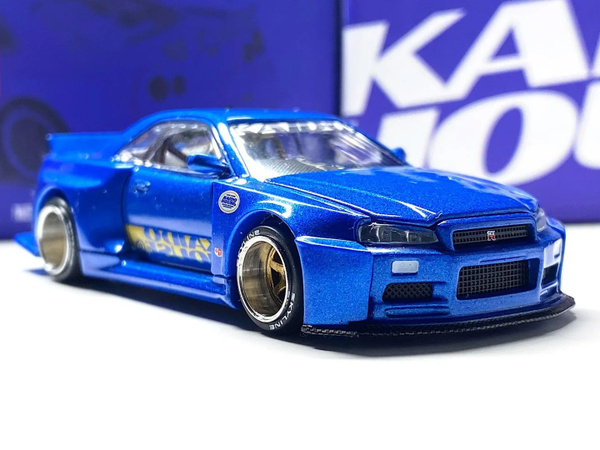 MINI GT+KAIDO HOUSE 1/64 Khmg143 Nissan Skyline GT-R (R34) Kaido Works ...