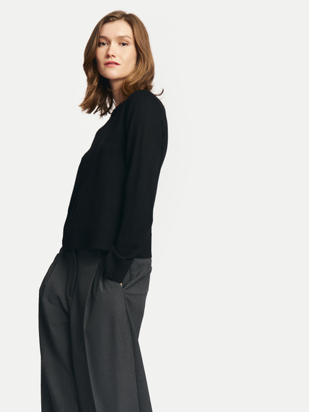 Джемпер Женский Zolla черный Вискоза, Полиэстер, размер 42 Длинный Китай купить c доставкой на ...