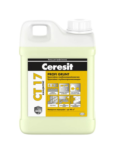 Ceresit CT 17 Profi Grunt (2л), Грунтовка для стен глубокого ...