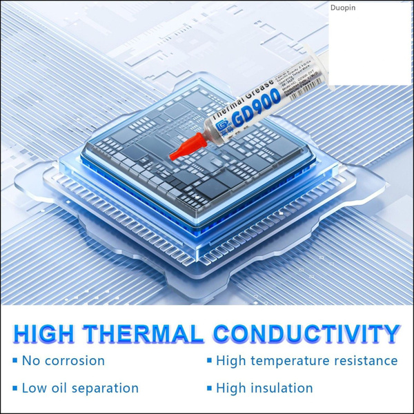 Характеристики Популярная термопаста GD900 серого оттенка, 4.8 Вт/м К ...