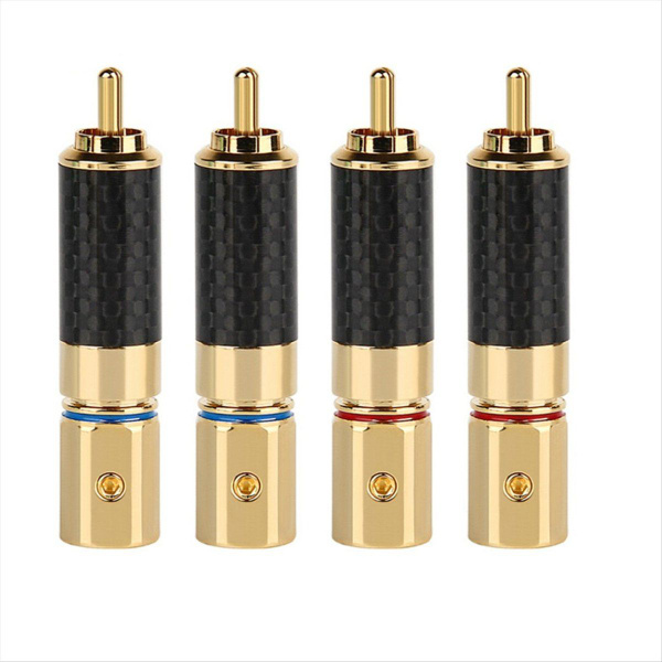 Hi-Fi RCA-разъем 10 мм из углеродного волокна с позолотой Lotus купить ...