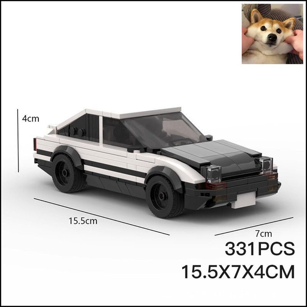 MOC building blocks AE86 8-сетчатый автомобиль, пластиковая конструкция ...