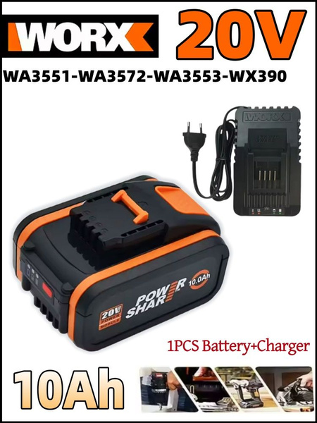 Для Worx 20 В 4000/6000/8000/10000 мАч литиевая аккумуляторная батарея ...