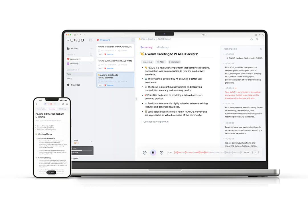 PLAUD NOTE - диктофон с искусственным интеллектом Chat GPT и ...